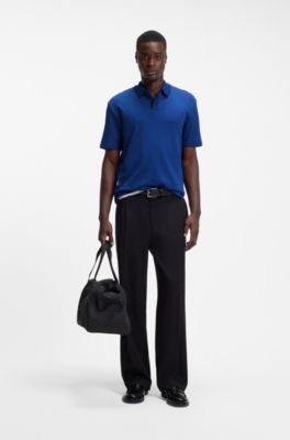 HUGO luxury cotton polo shirt with contrast trim